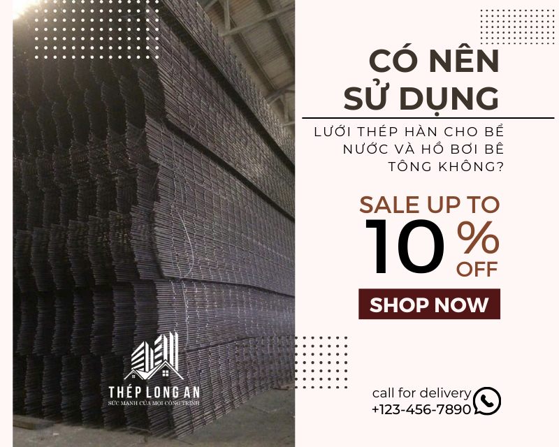 Có nên sử dụng lưới thép hàn cho bể nước và hồ bơi bê tông không?